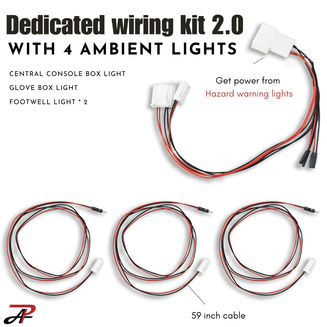 LED Ambient Light Central Console Box Light Footwell Glove Box Bulb Or