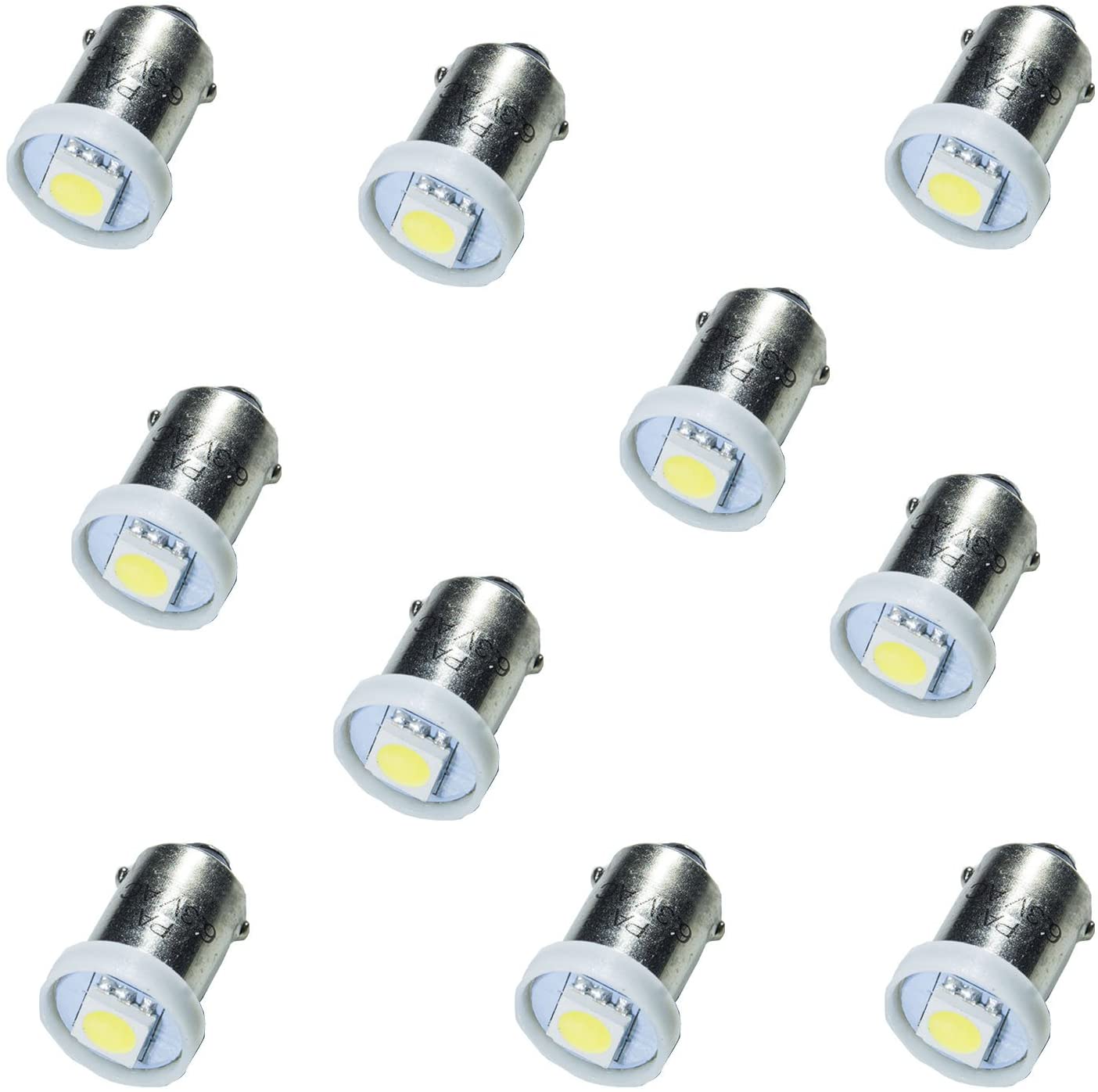 LED Bayonet LED Arcade Pinball Machine Light Bulb 1SMD BA9S #44 #47 6.