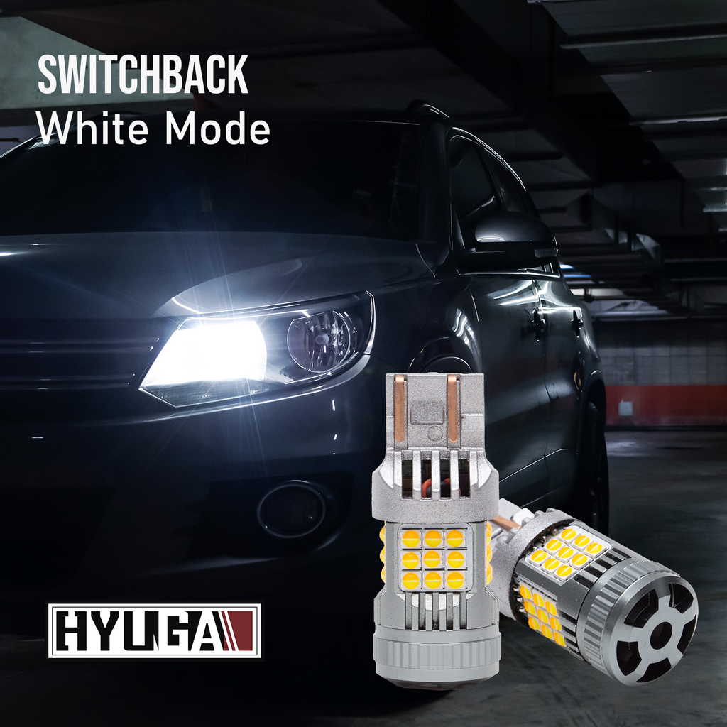 LED Switchback White / Amber Auto LED Bulb T20 7443 7444 36SMD Turn Si